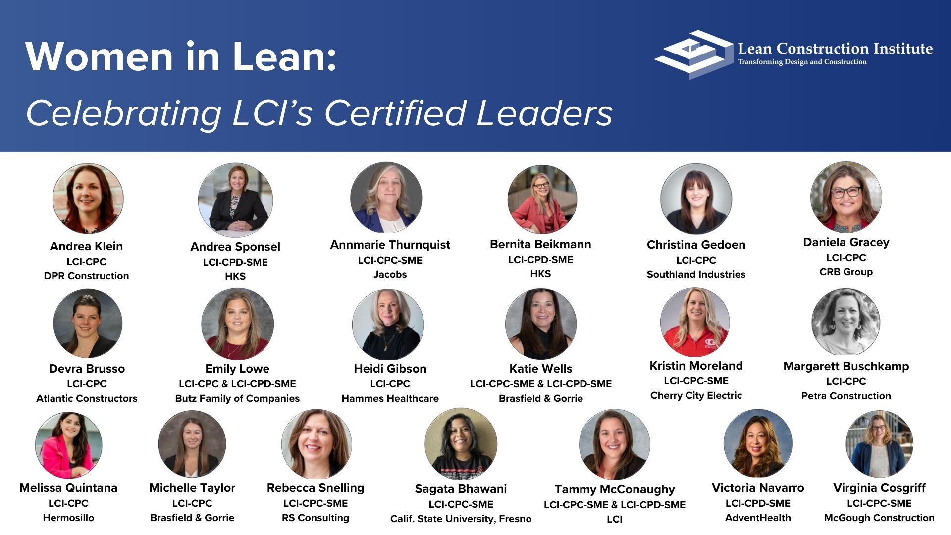 WIC Week: Celebrating LCI’s Female Lean Certified Leaders! | Lean ...